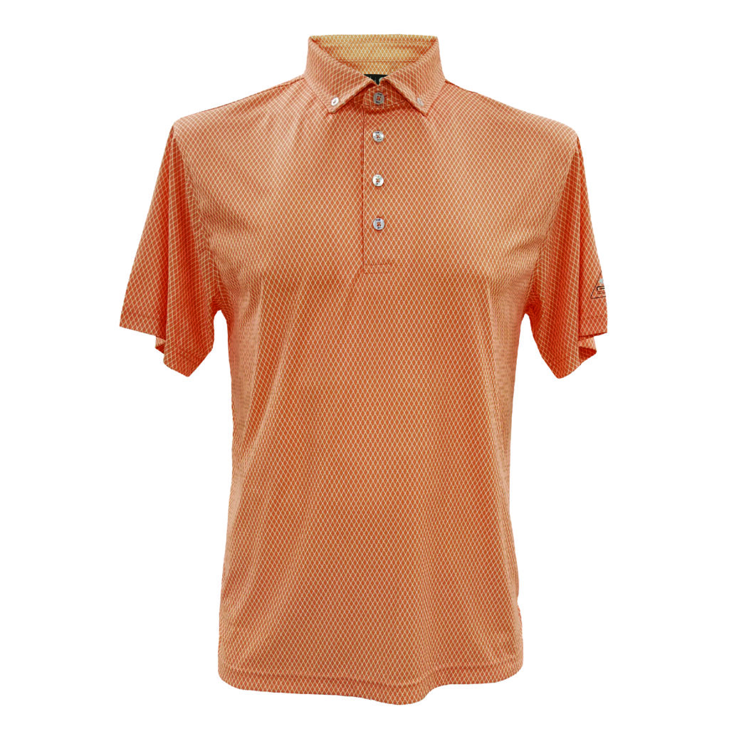 Performance Gear (PG) Men Golf Shirt PGST2409 Matrix Coral | LEONIAN
