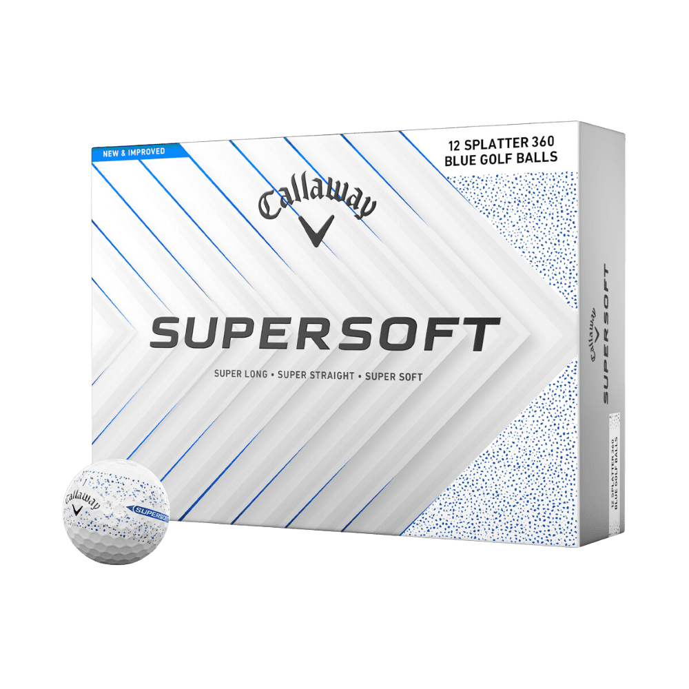 Callaway Supersoft Splatter 360 Blue Golf Balls | LEONIAN